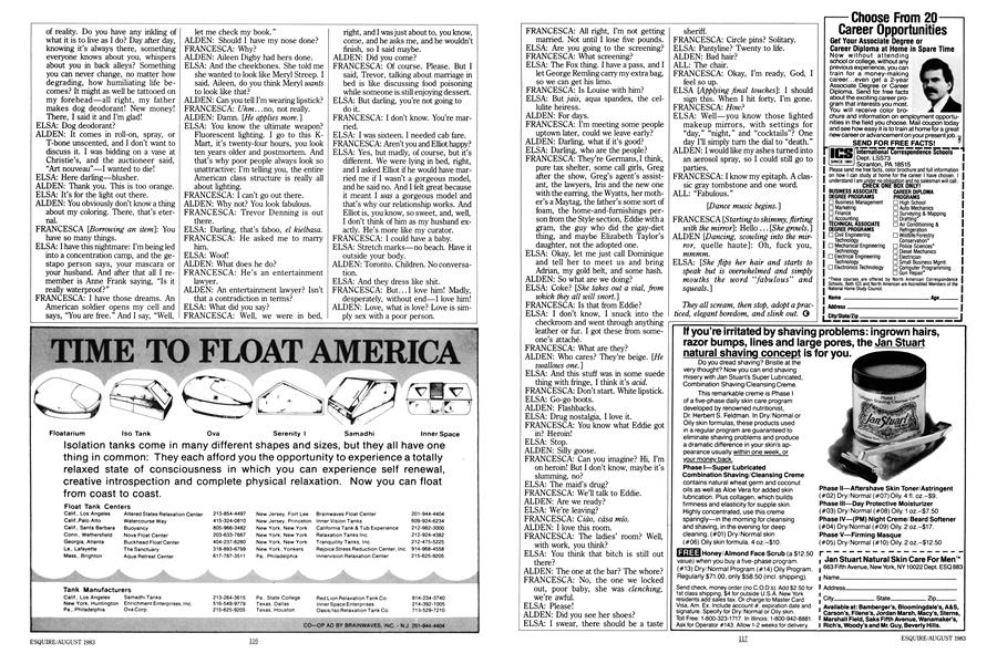 Jan Stuart Natural Skin Care for Men | Esquire | AUGUST 1983