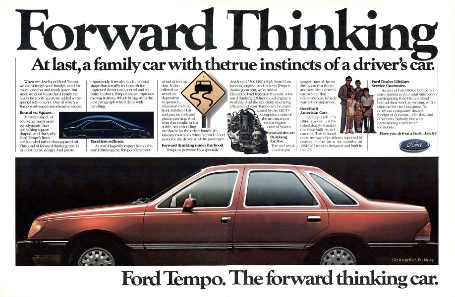 Ford: Ford Tempo | Esquire | JUNE 1985