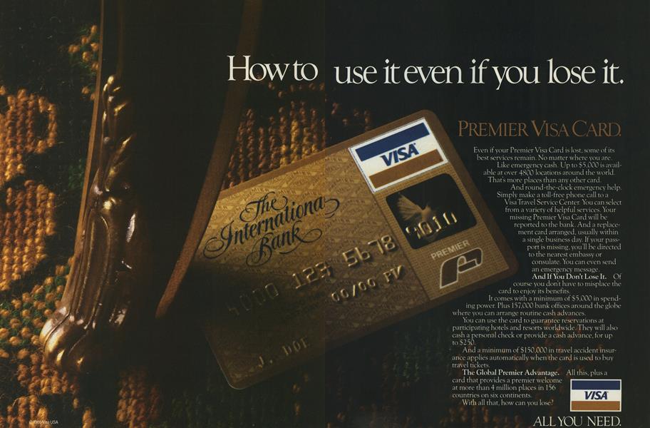 Visa Usa: Premier Visa Card | Esquire | AUGUST 1985