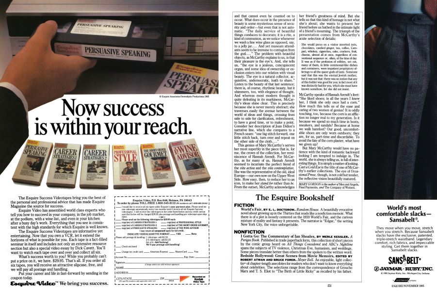 Jaymar-ruby. Inc.: Sansabelt | Esquire | NOVEMBER 1985