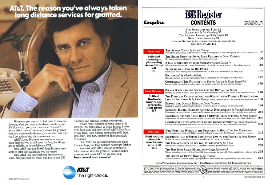 CONTENTS | Esquire | DECEMBER 1985