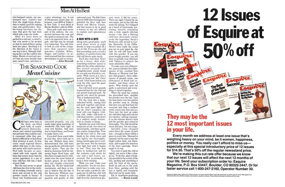 Advertisement: Esquire Magazine | Esquire | JANUARY 1986