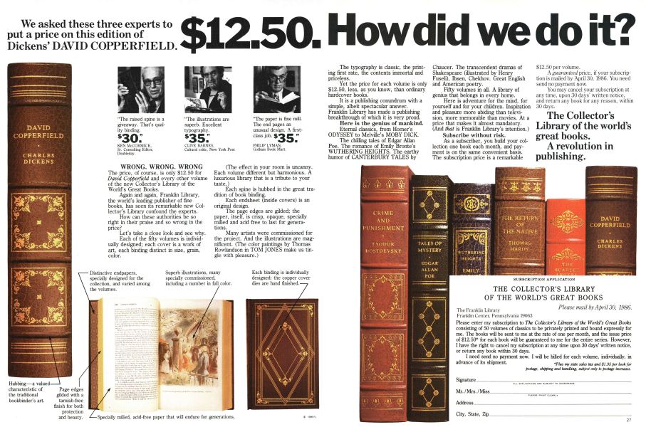 The Franklin Library | Esquire | MARCH 1986