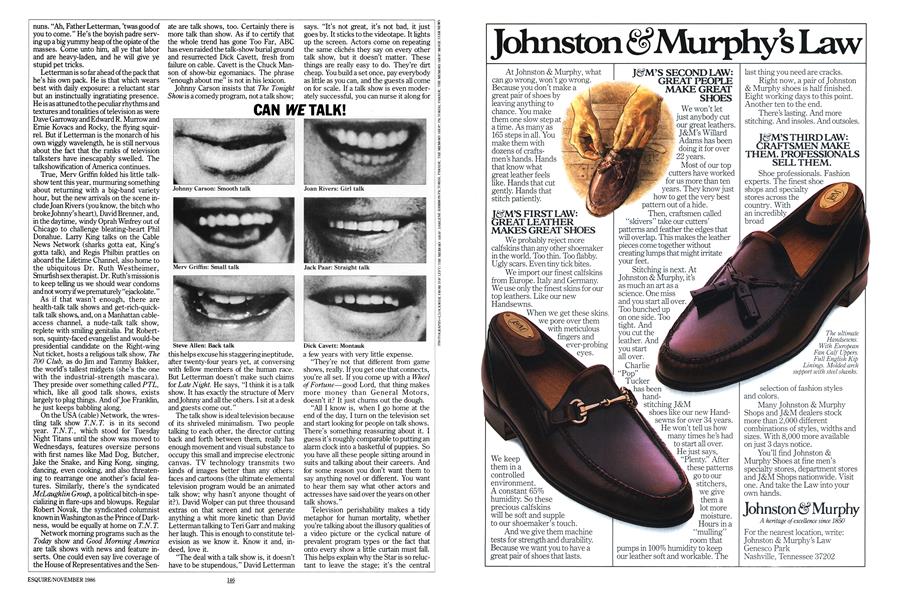 Johnston & Murphy: J&m Shoes | Esquire | NOVEMBER 1986