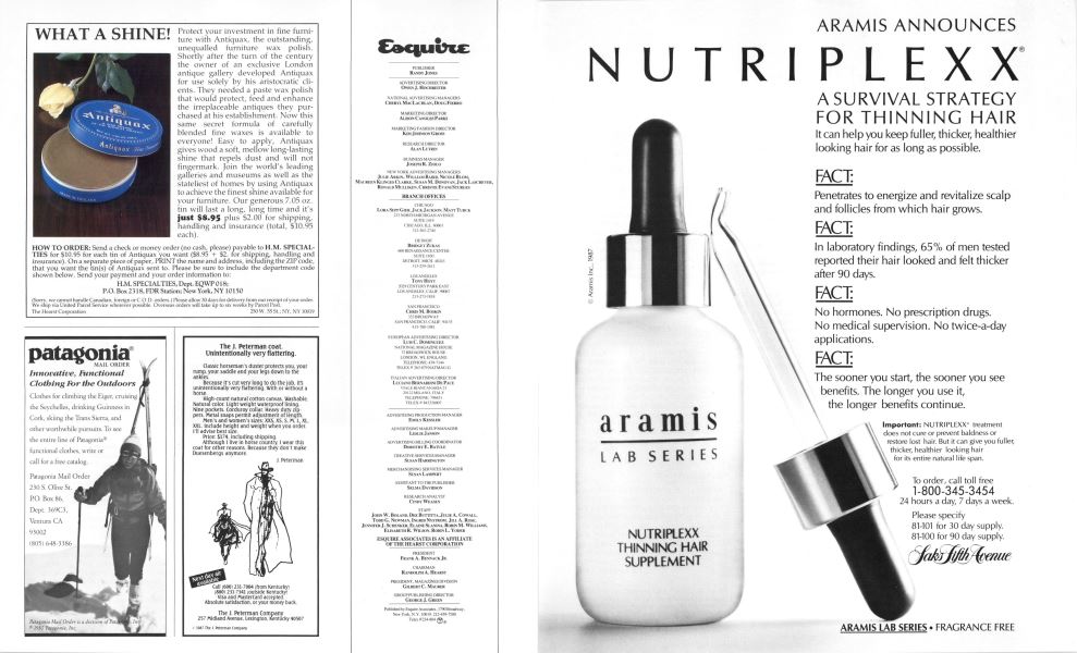 The J. Peterman Company: the J. Peterman Coat | Esquire | JANUARY 1988