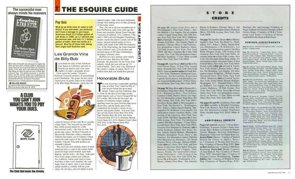 Boys Club | Esquire | JANUARY 1988