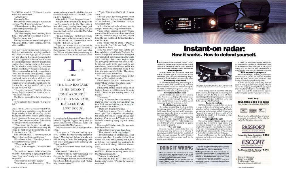 Advertisement | Esquire | MARCH 1988
