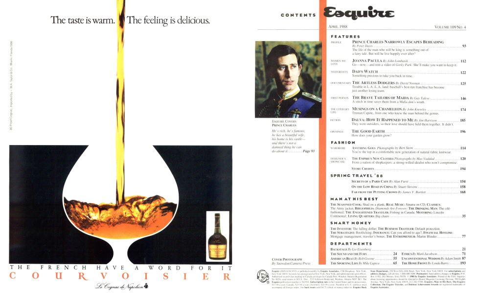 CONTENTS | Esquire | APRIL 1988