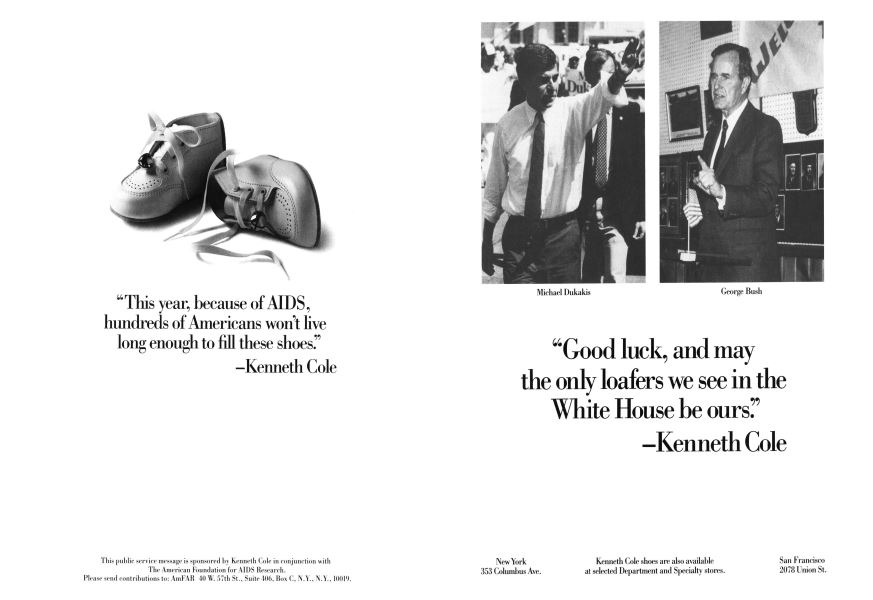 Kenneth Cole shoes | Esquire | November 1988
