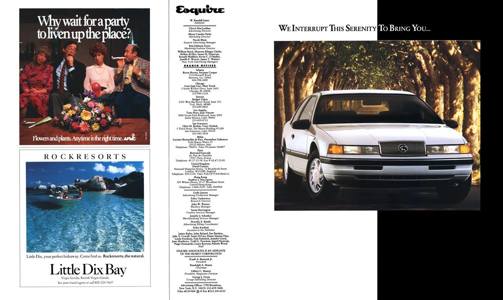 Little Dix Bay | Esquire | January 1989