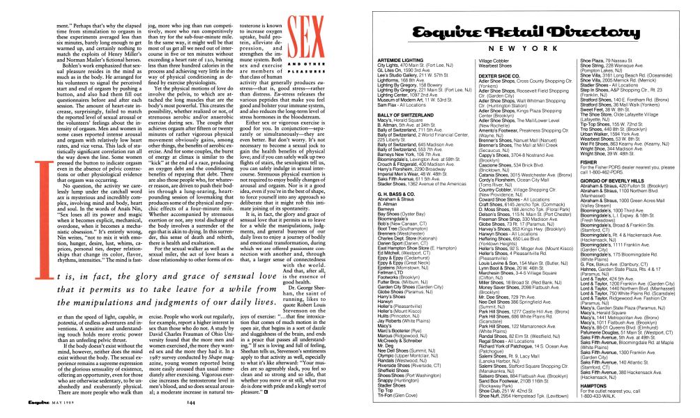Esquire Retail Directory | Esquire | May 1989