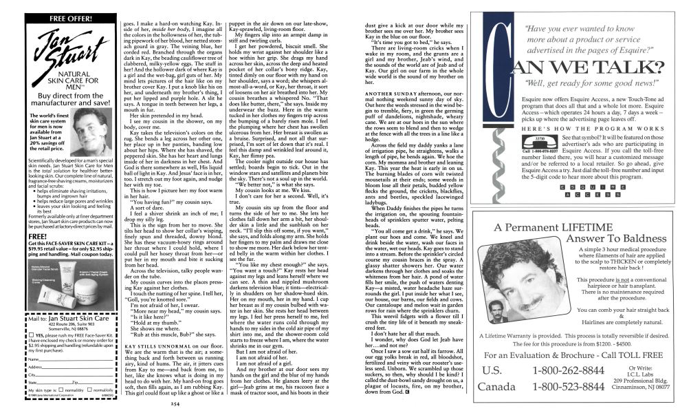 Jan Stuart Skin Care | Esquire | September 1989
