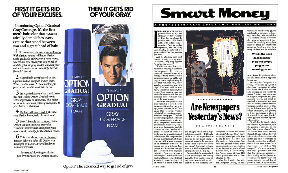 Are Newspapers Yesterday’s News? | Esquire | January 1990