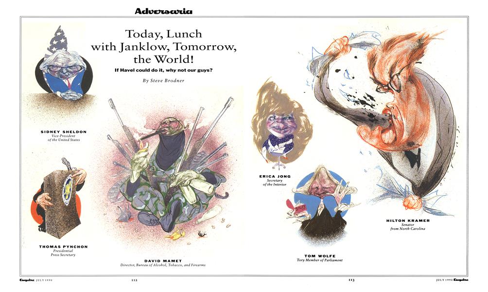 Today, Lunch with Janklow, Tomorrow, the World! | Esquire | July 1990