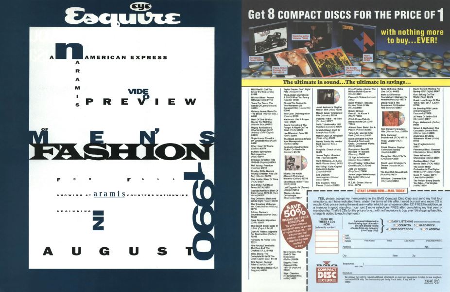 Bmg Compact Disc Club | Esquire | September 1990