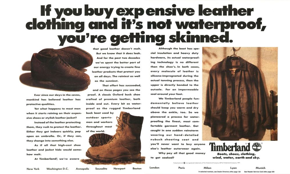 The Timberland Company | Esquire | SEPTEMBER 1991