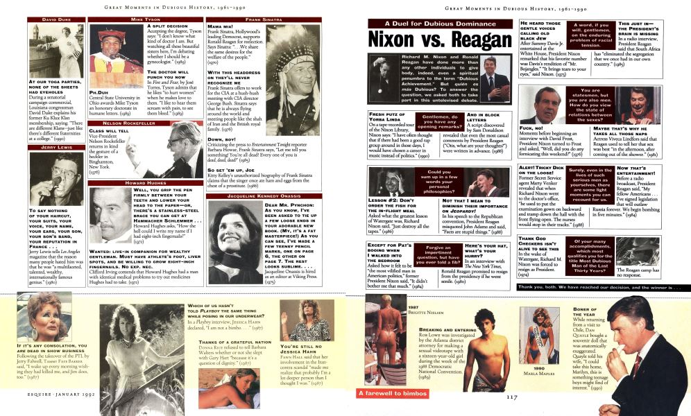Nixon Vs. Reagan | Esquire | JANUARY 1992