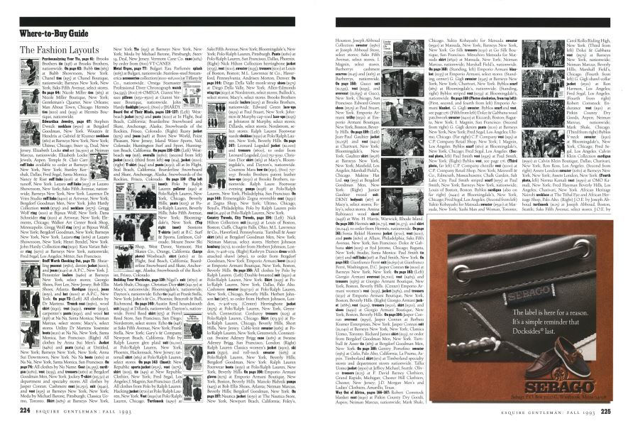 The Fashion Layouts | Esquire | Fall 1993