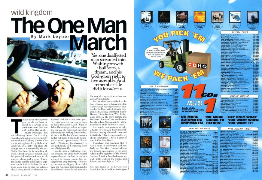 The One Man March | Esquire | FEBRUARY 1998