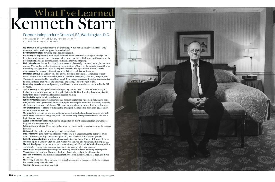 Kenneth Starr | Esquire | JANUARY 2000