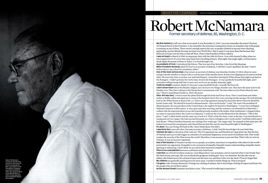 Robert McNamara | Esquire | JANUARY 2002