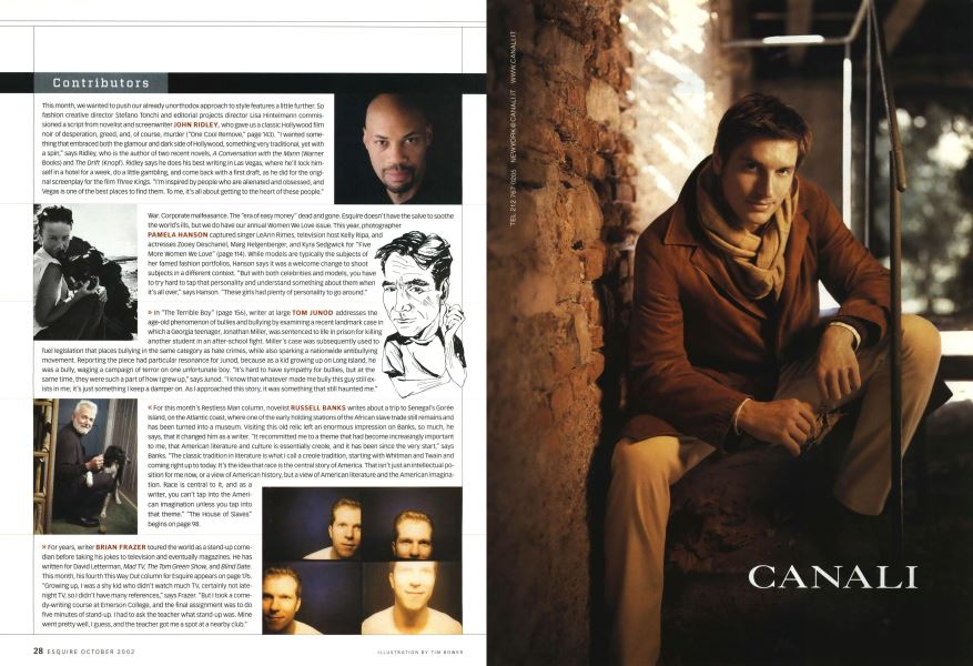 Contributors | Esquire | OCTOBER 2002
