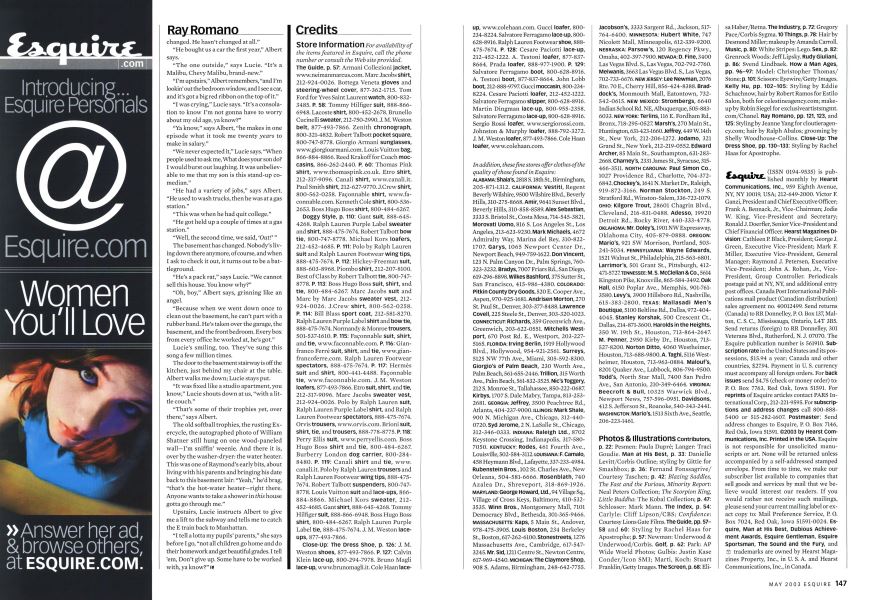 Credits | Esquire | MAY 2003