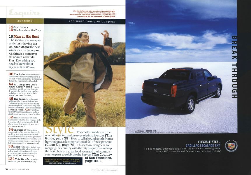 CADILLAC | Esquire | August 2003