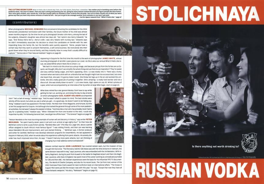 contributors | Esquire | August 2003