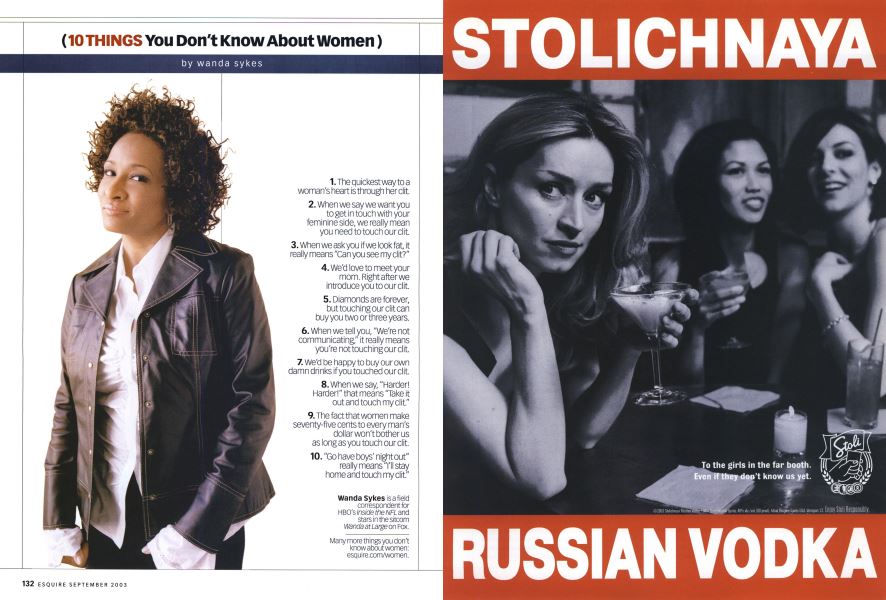 STOLICHNAYA | Esquire | SEPTEMBER 2003