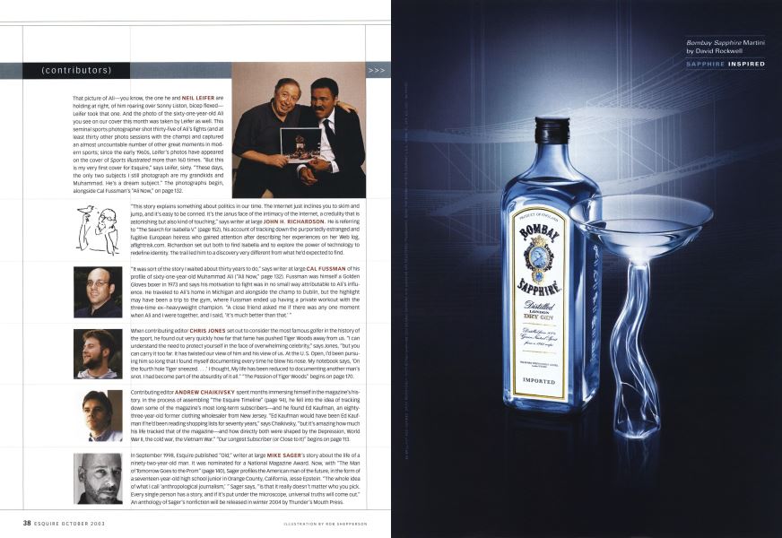 Contributors | Esquire | October 2003