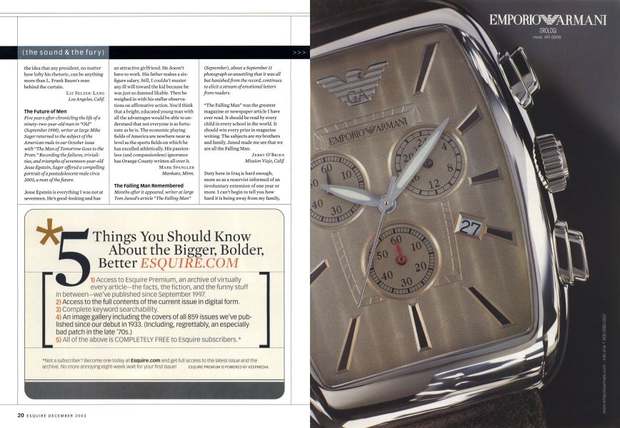 Advertisement: Esquire | Esquire | December 2003