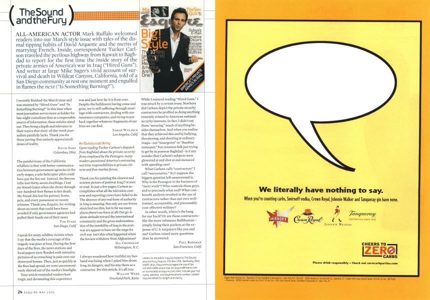 The Sound and the Fury | Esquire | May 2004