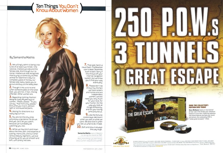 Ten Things You Don’t Know About Women | Esquire | June 2004