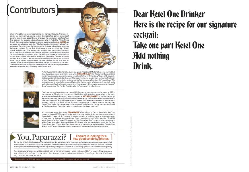 Contributors | Esquire | August 2004