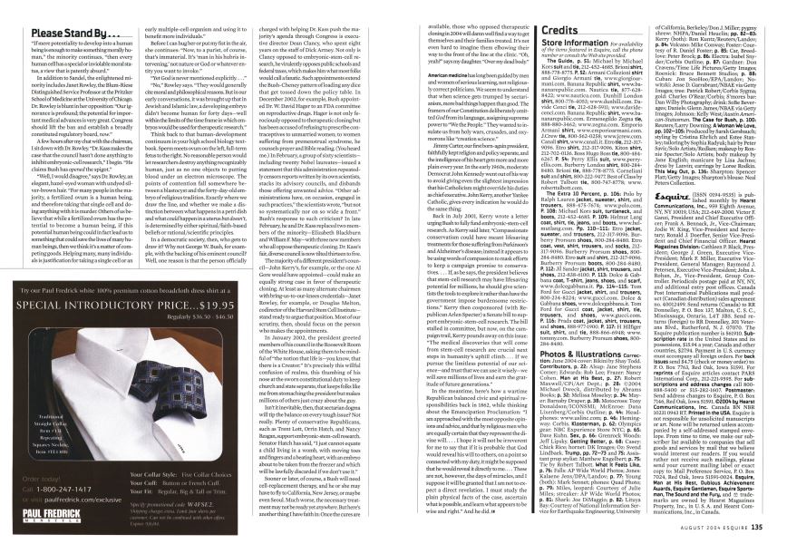 Credits | Esquire | August 2004