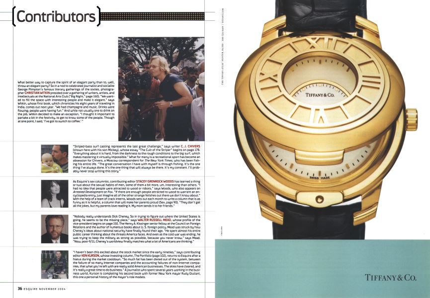 Contributors | Esquire | November 2004