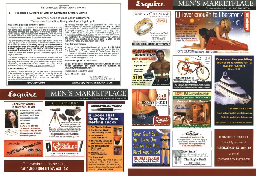 Freelance Authors of English Language Literary Works | Esquire | June 2005