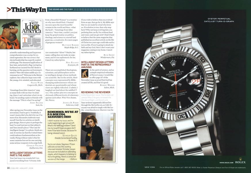 Rolex | Esquire | JANUARY 2006