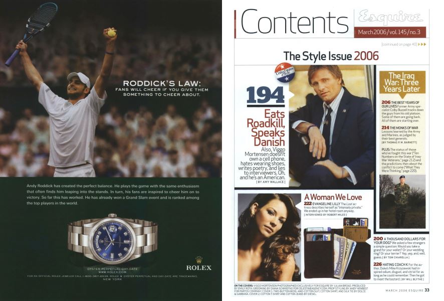 Contents | Esquire | MARCH 2006