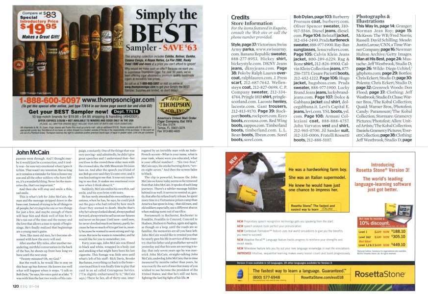 Credits | Esquire | JANUARY 2008