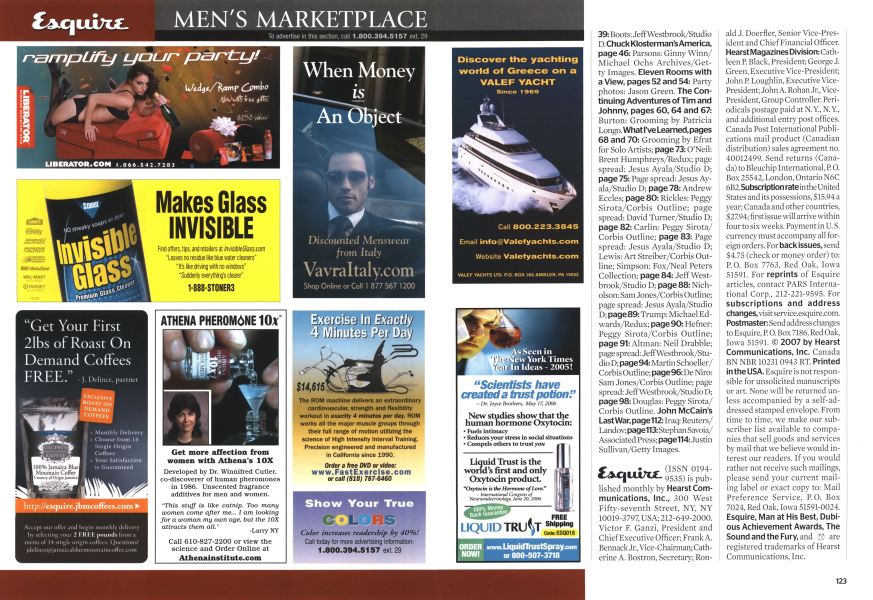 Esquire Men's Marketplace | Esquire | JANUARY 2008