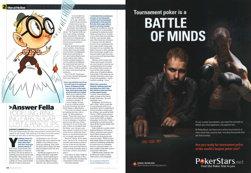 Answer Fella | Esquire | JANUARY 2009