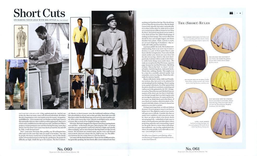 Short Cuts | Esquire | SPRING 2009