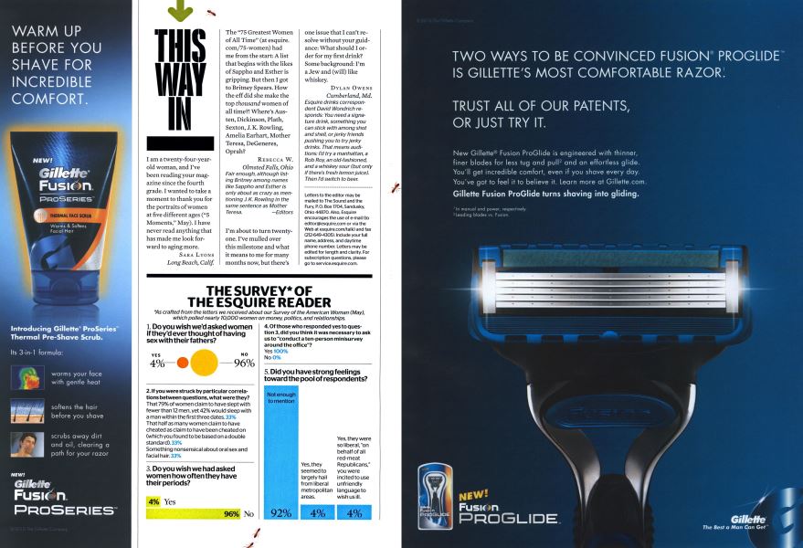 Gillette: Proglide | Esquire | AUGUST 2010
