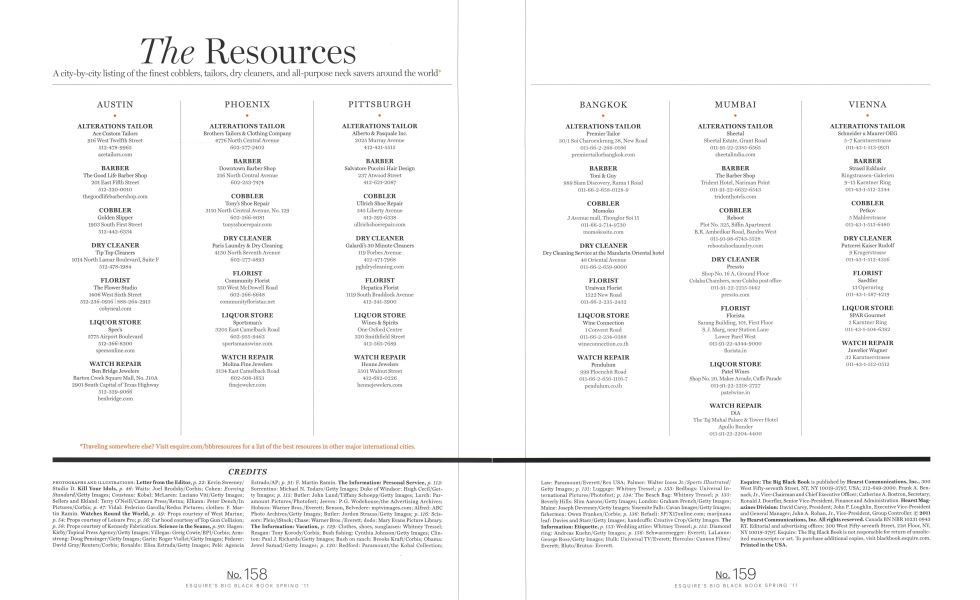 The Resources | Esquire | 2011 SPRING / SUMMER