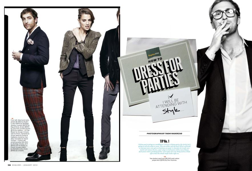 Hoe to Dress for Parties | Esquire | JANUARY 2012