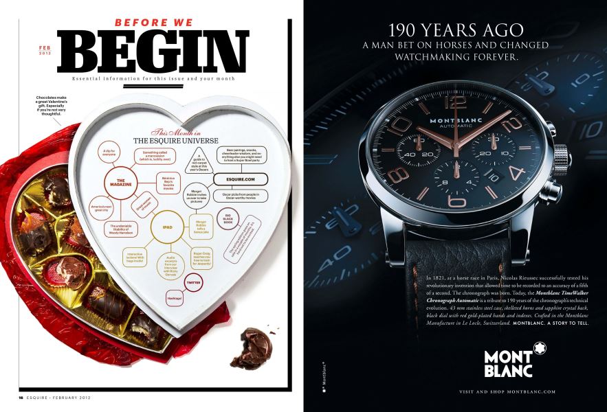 Before We Begin | Esquire | FEBRUARY 2012