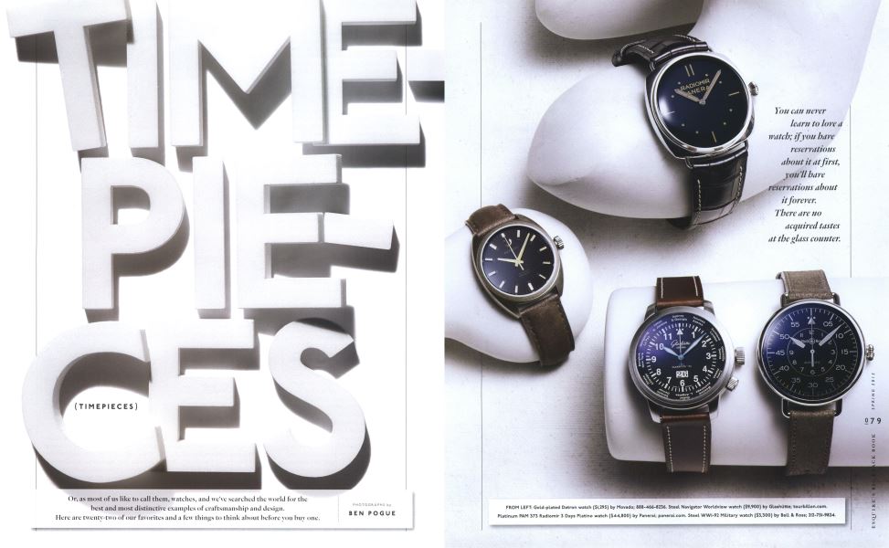 Timepieces | Esquire | SPRING/SUMMER 2012