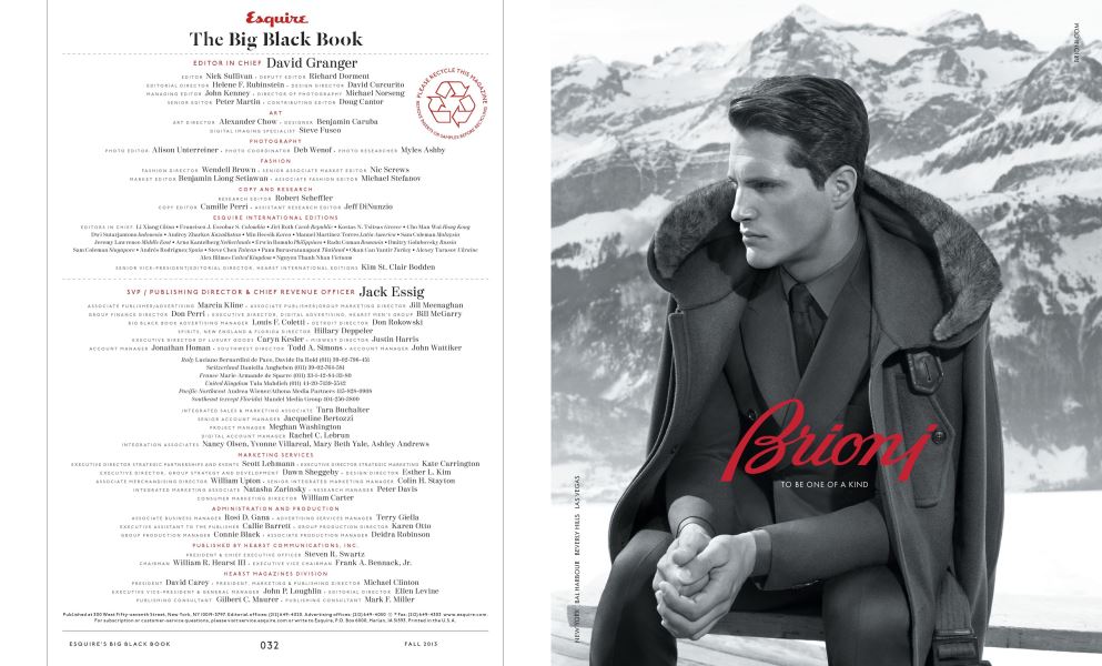 Esquire the Big Black Book | Esquire | FALL/WINTER 2013